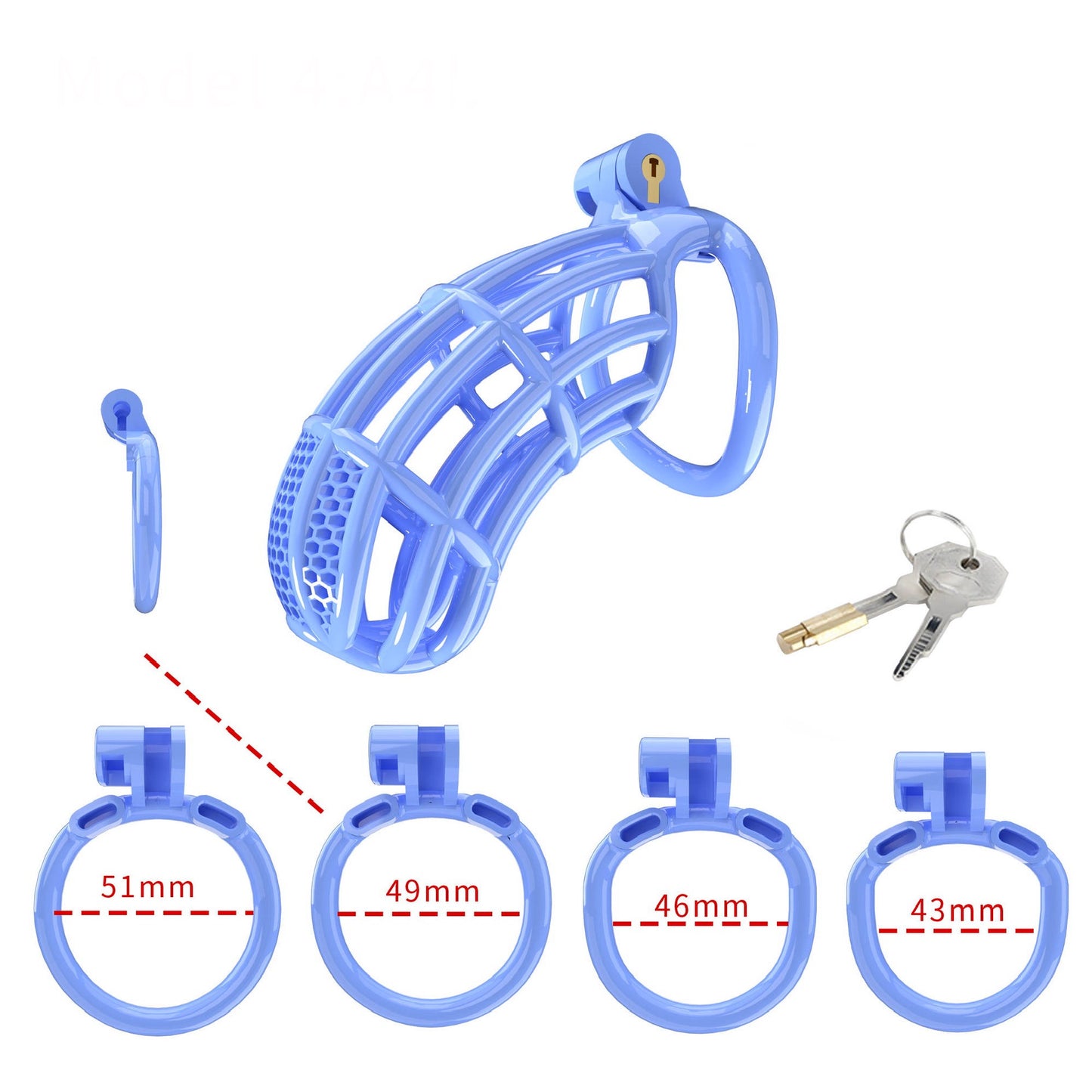 Max Honeycomb Chastity Cage Blue Kink Wear